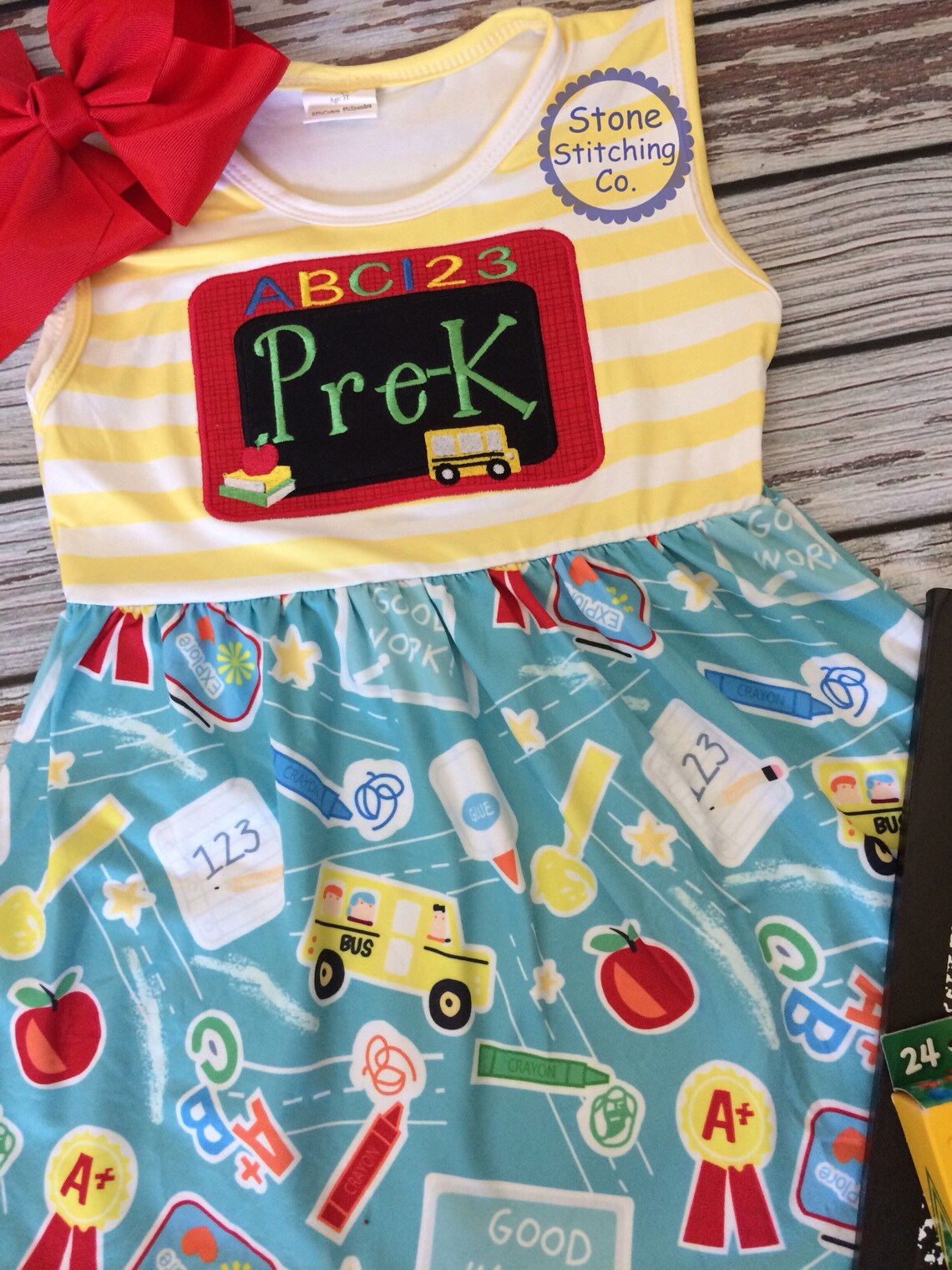 Pre-k Outfit Pre-k Dress First Day of Pre-k Kindergarten - Etsy