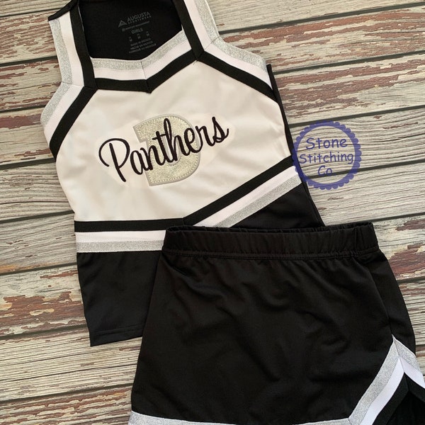 Black and Red Cheer Costume - Etsy