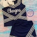 Navy Cheer Uniform, Customized Cheerleading Uniform, Girls Cheer ...