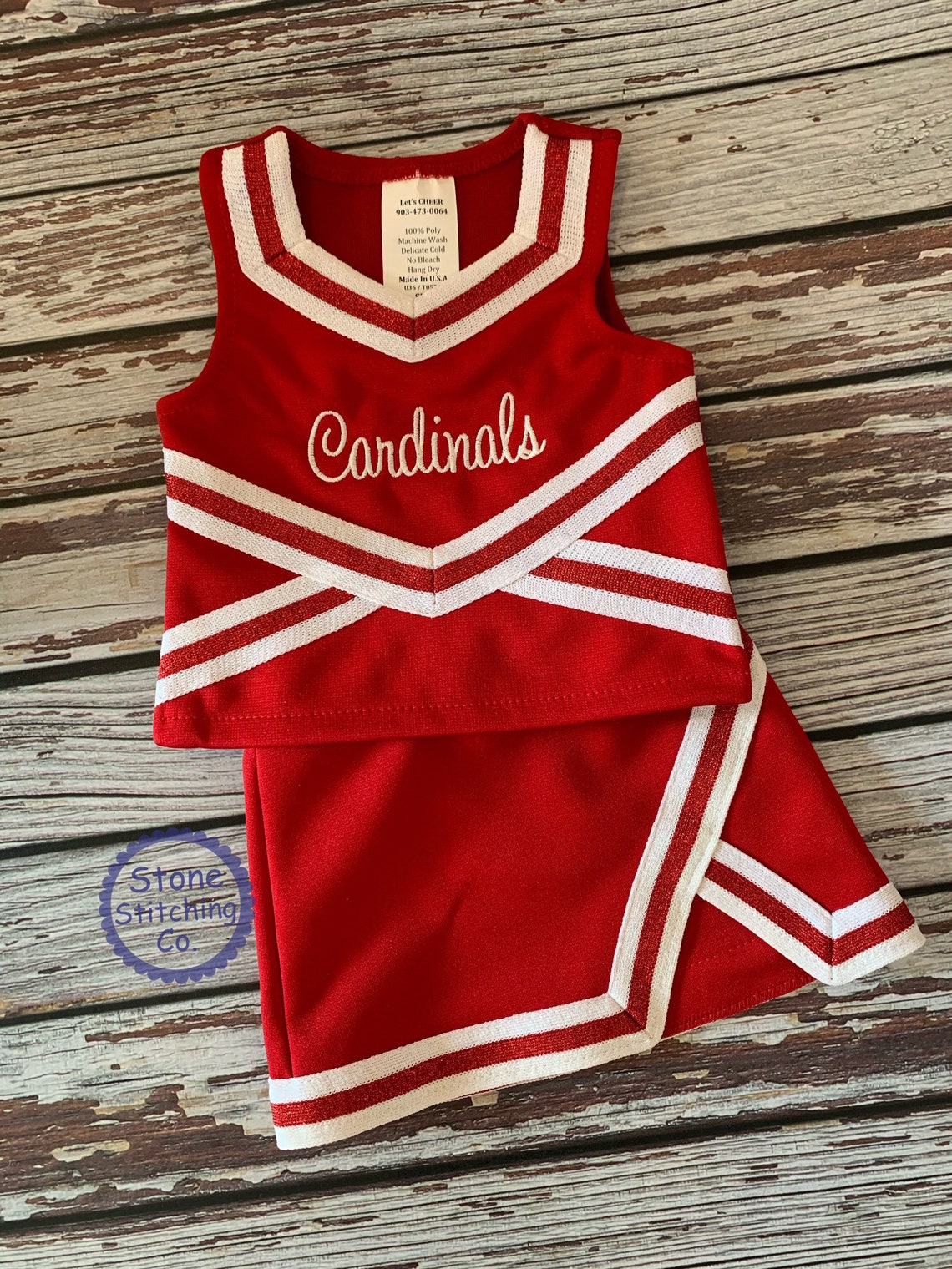 Red & White Cheer Uniform Customized Cheerleading Uniform - Etsy