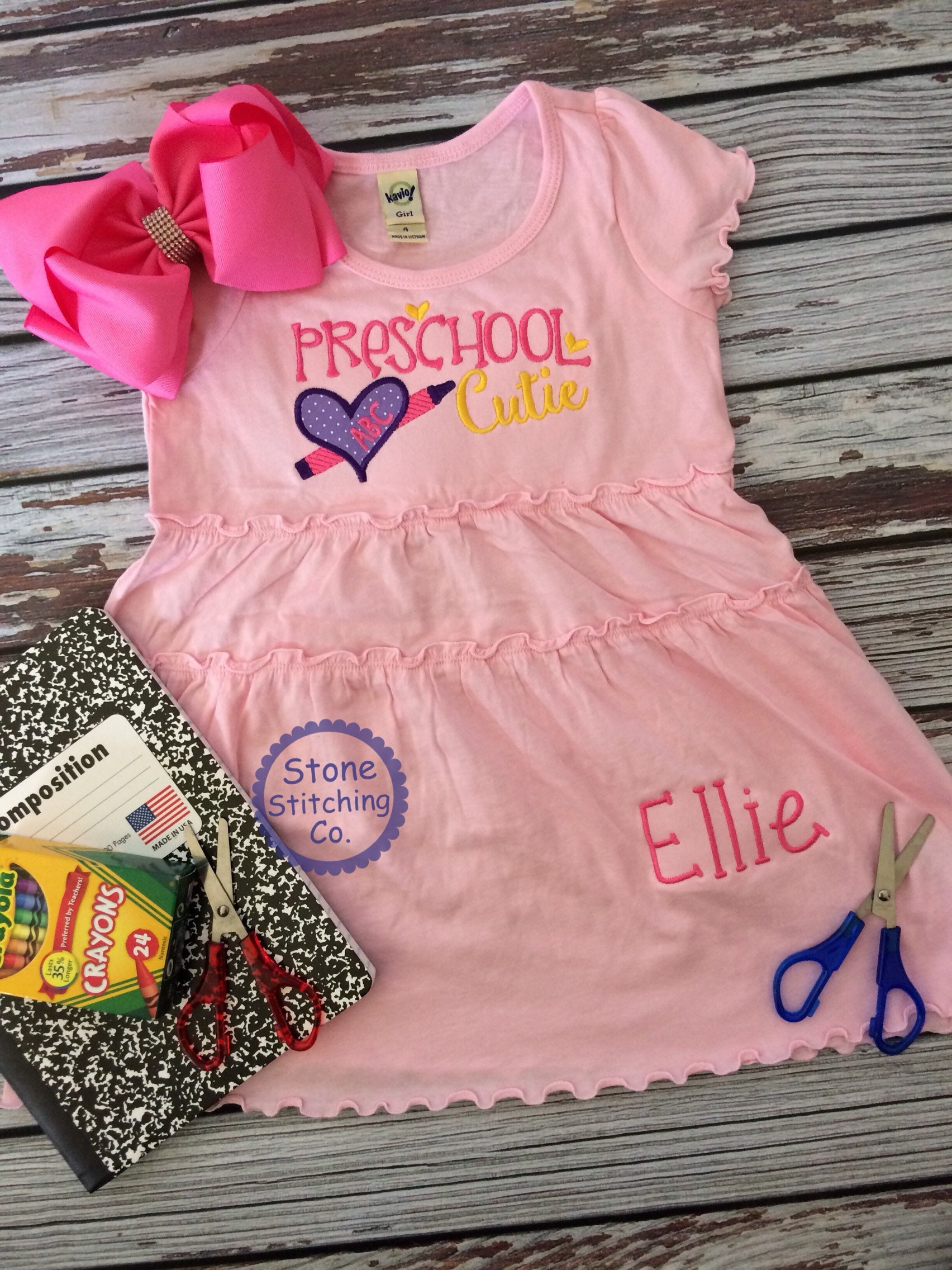 Preschool dress. first day of preschool pre-k dress first | Etsy