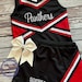 Red & Black Cheer Uniform, Customized Cheerleading Uniform, Girls Cheer ...