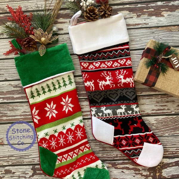 Fair Isle Stockings - Etsy