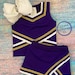 Purple & Gold Cheer Uniform, Customized Cheerleading Uniform, Girls ...