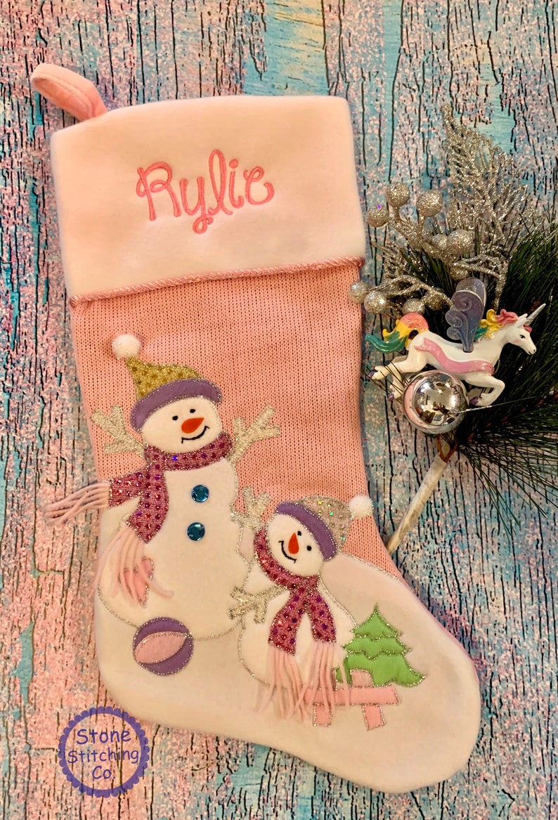 Personalized Stocking Embroidered Stocking First Christmas - Etsy