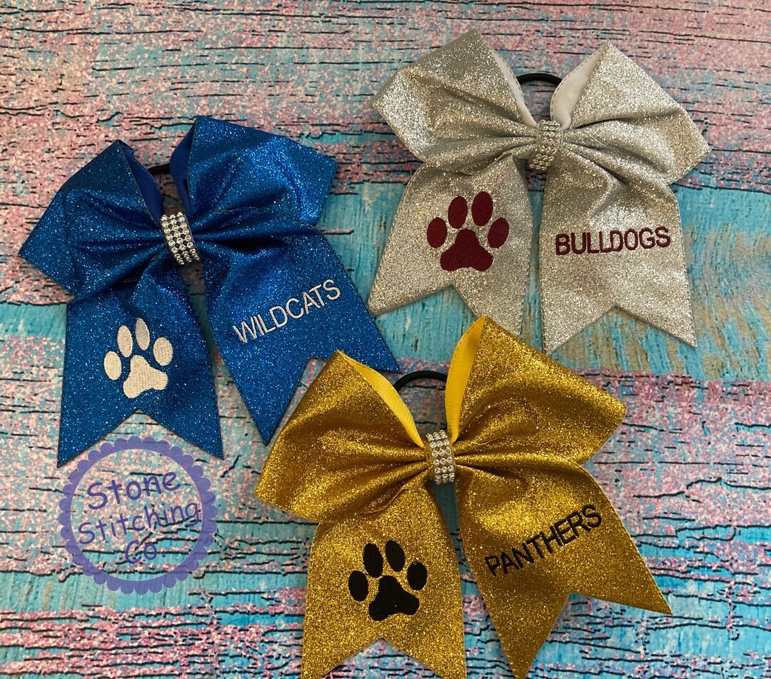 Bulldogs Bow, Black Gold Bulldogs Bow, Bulldogs Cheer Bow, Black and ...
