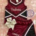 Maroon & Black Cheer Uniform, Customized Cheerleading Uniform, Girls ...