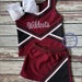 Maroon & Black Cheer Uniform, Customized Cheerleading Uniform, Girls ...