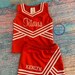 Orange Cheer Uniform, Customized Cheerleading Uniform, Girls Cheer ...