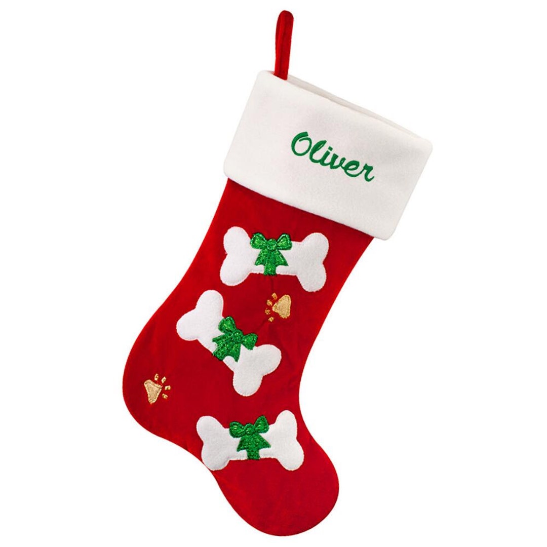 Personalized Dog Stocking, Dog Christmas Stocking, Monogrammed Dog ...