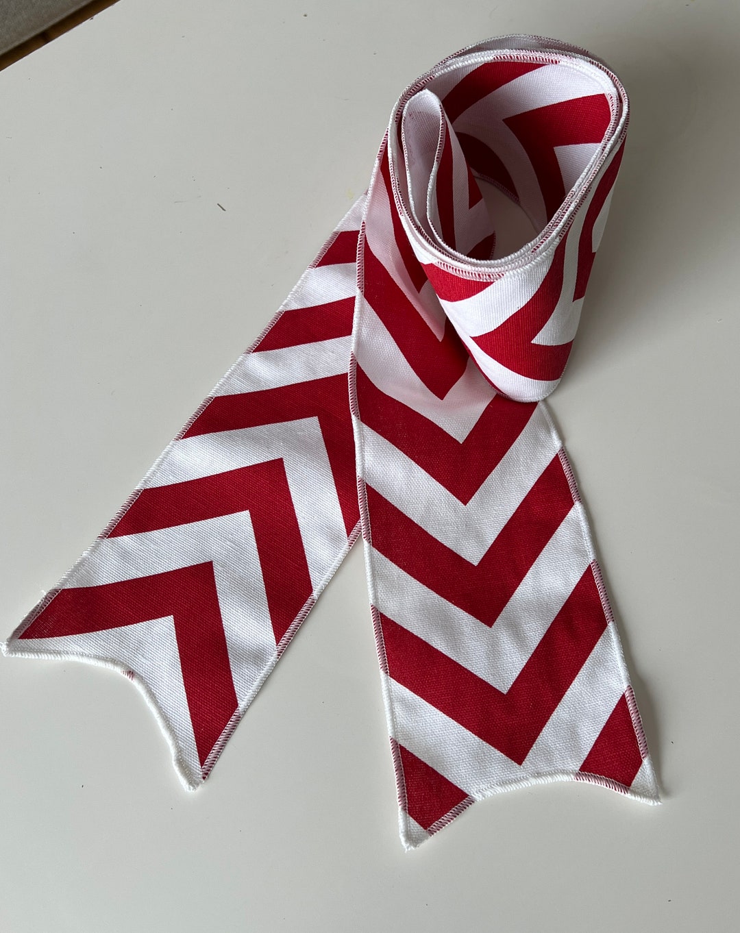 Ribbon White and Red, Table Runners - Etsy