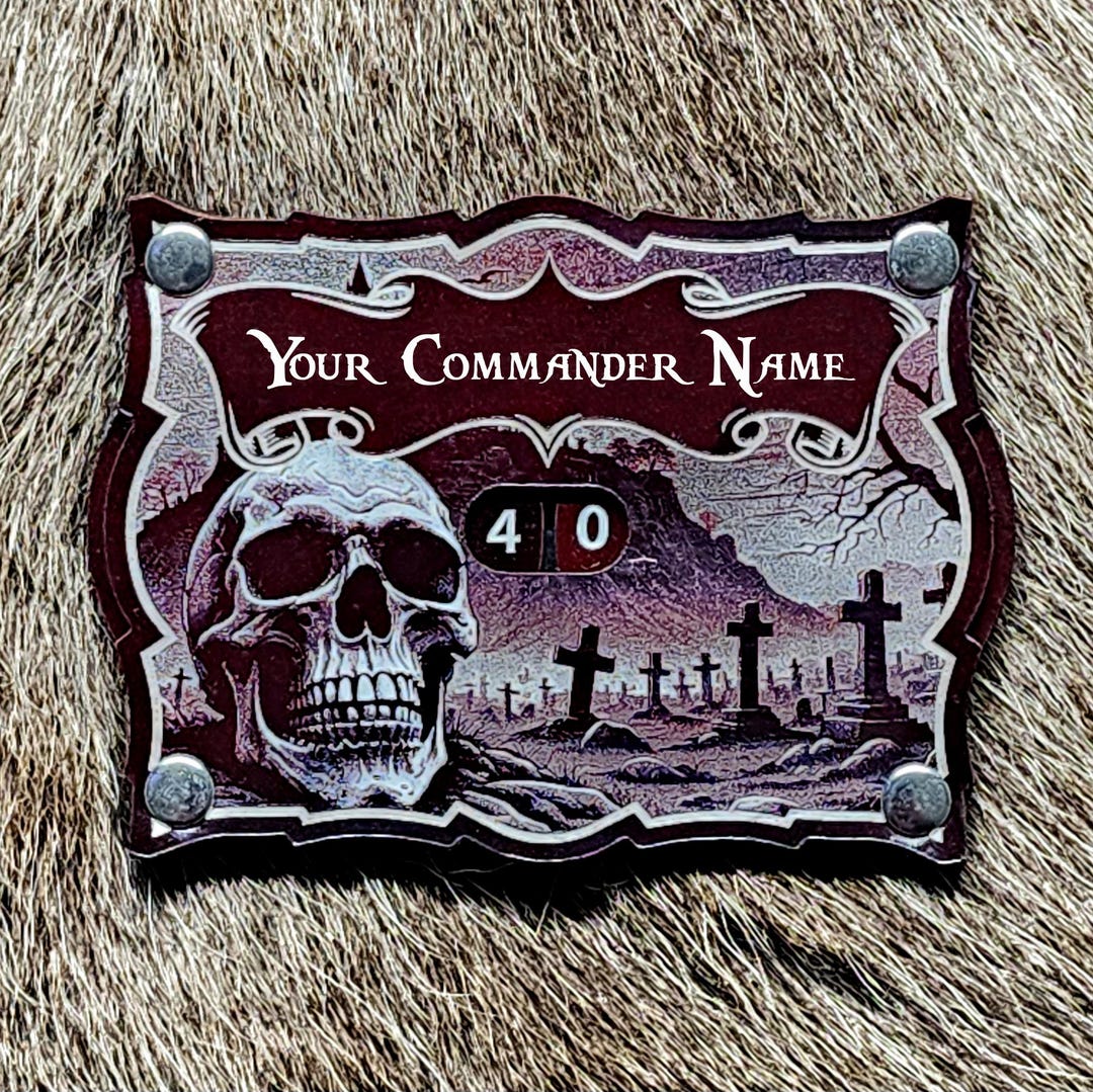 Custom Commander Graveyard Gaming & MTG Spin-down Life Counter. Ranges ...