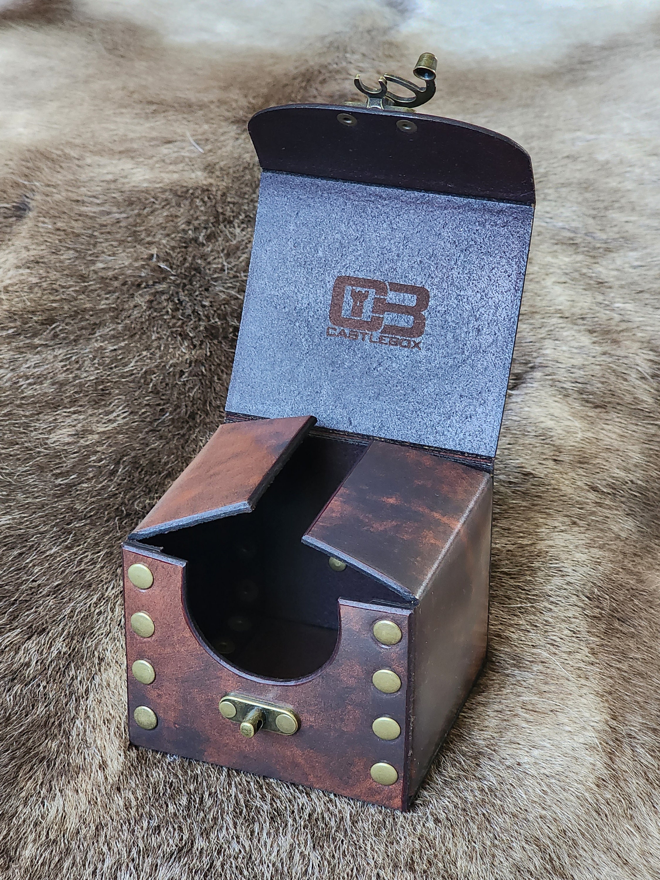 Leather Deck Box for Magic: the Gathering MTG. Brown & Black, Holds 100 ...