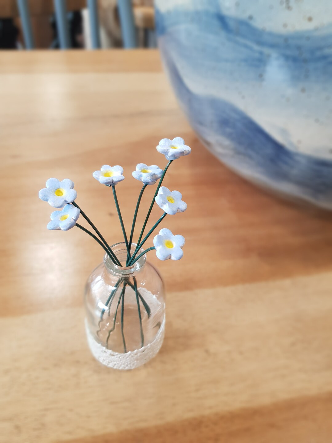 Forget-me-not Bottle, Remember, Ceramic Flowers, Handmade - Etsy UK