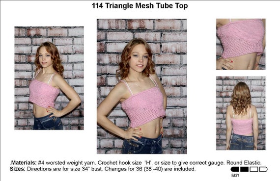 Triangle Mesh Halter Top Crochet Pattern 114 | Etsy