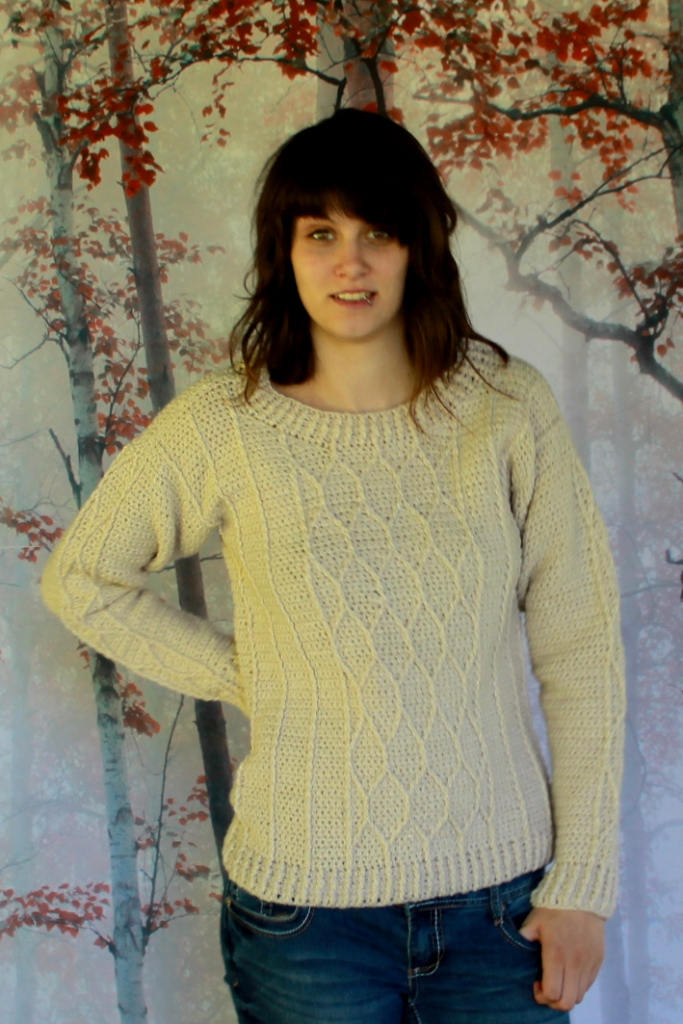 Crochet Diamond Design Crew Neck Sweater Pattern 529 - Etsy