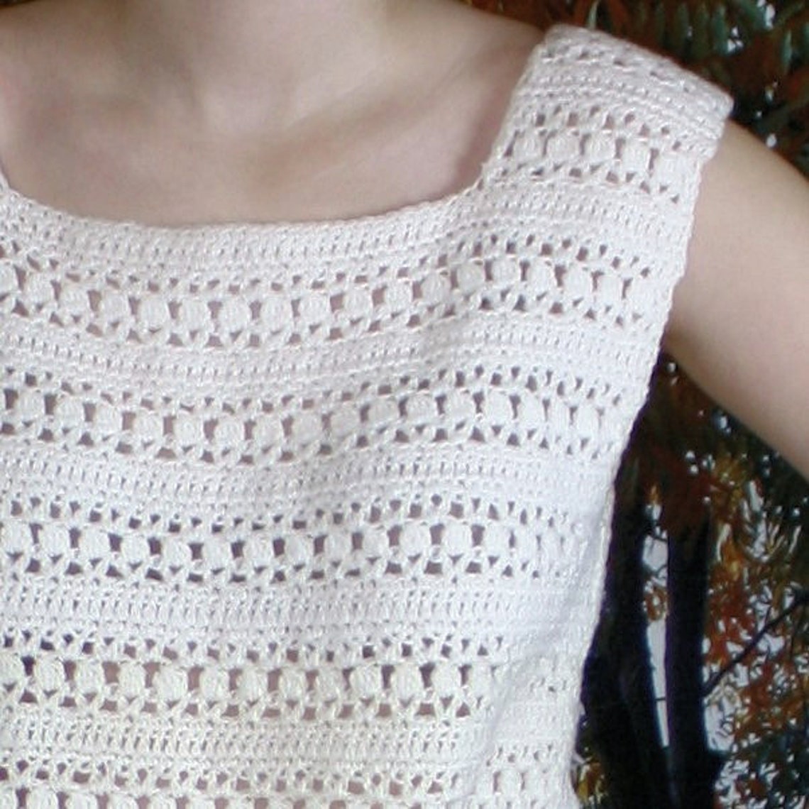 Crocheted Lace Stripes Tank Top Pattern 221 - Etsy
