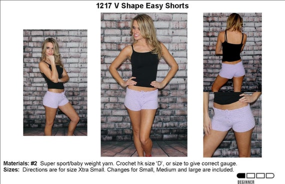 Crochet Easy V Shape Shorts Pattern 1217 | Etsy