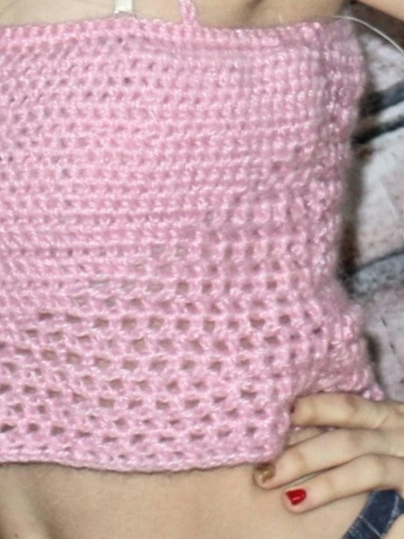 Triangle Mesh Halter Top Crochet Pattern 114 | Etsy