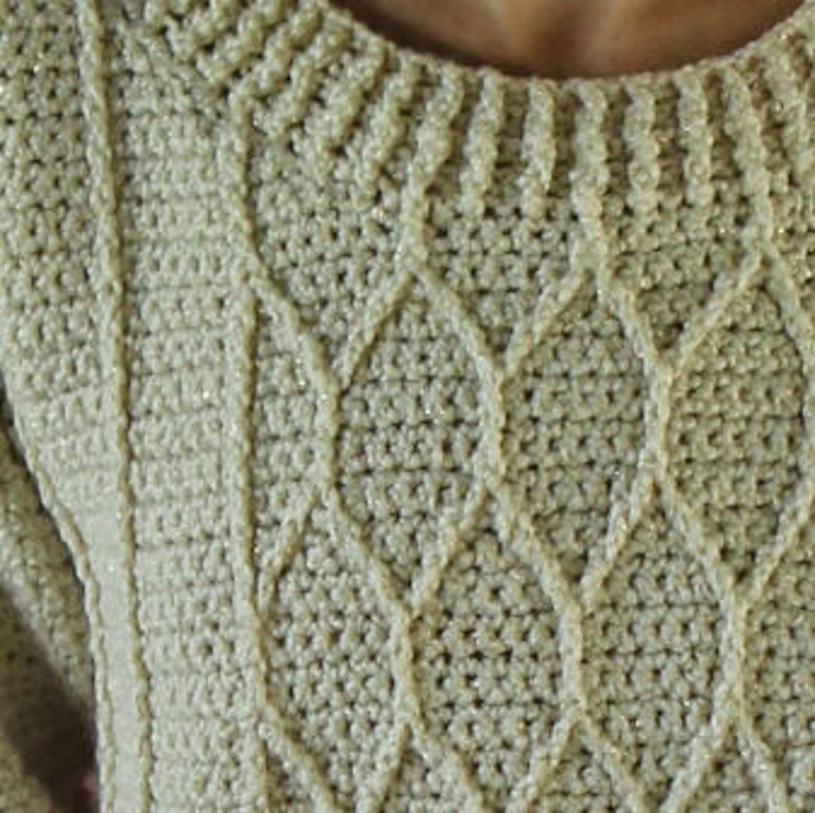 Crochet Diamond Design Crew Neck Sweater Pattern 529 - Etsy