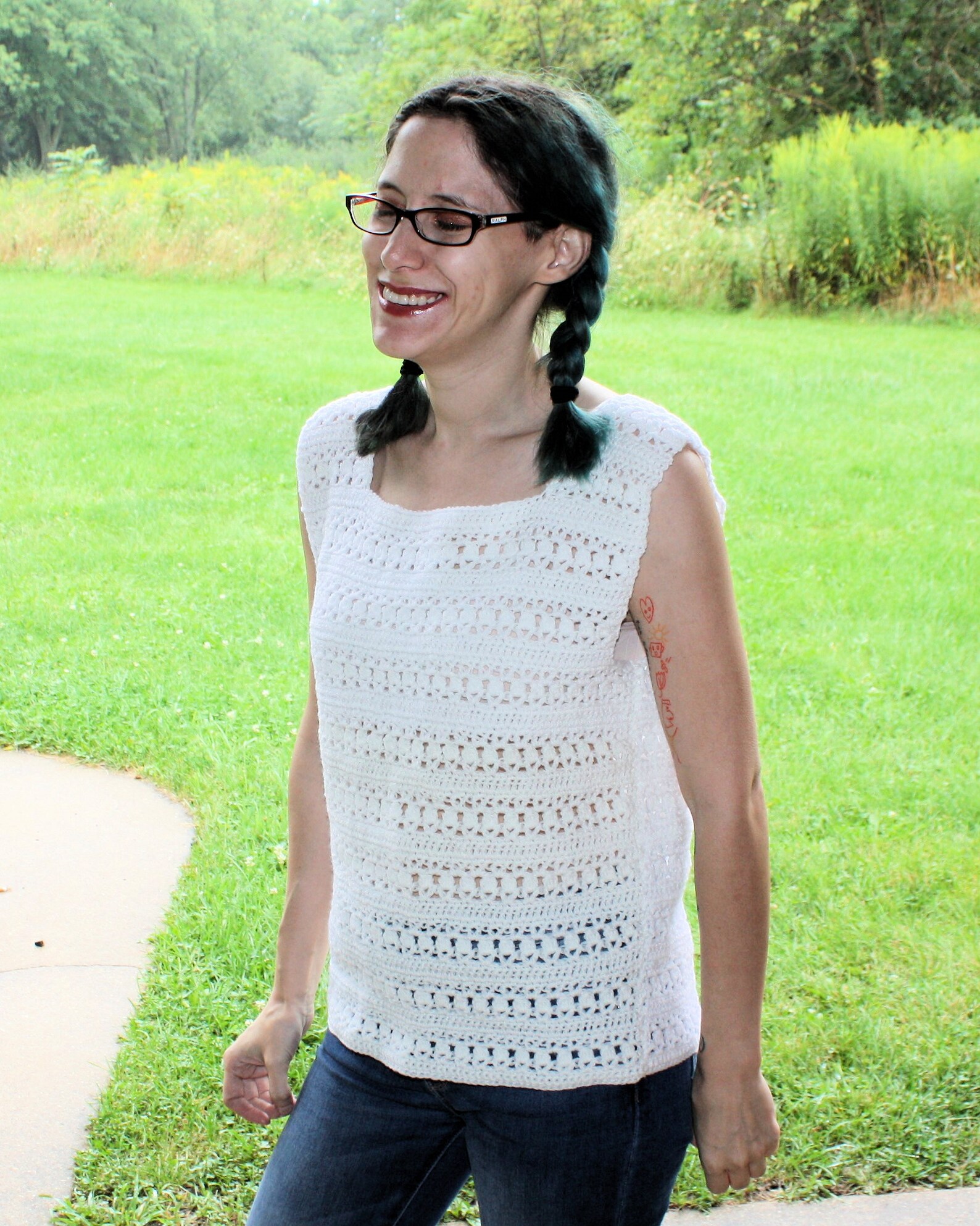 Crocheted Lace Stripes Tank Top Pattern 221 - Etsy