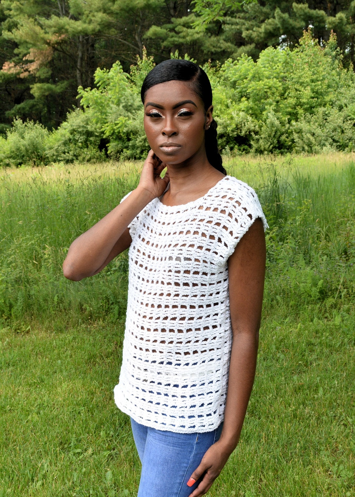 Window Pane Mesh Tank Top Pattern 229 - Etsy