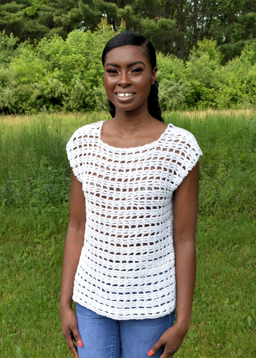 Window Pane Mesh Tank Top Pattern 229 - Etsy