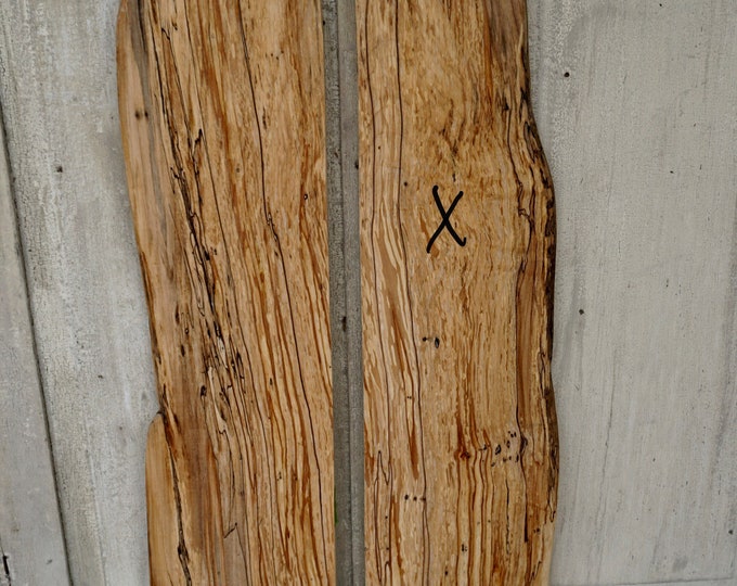 32.5 Inch Long Live Edge Spalted Maple Wood Shelf Finished and Ready to ...