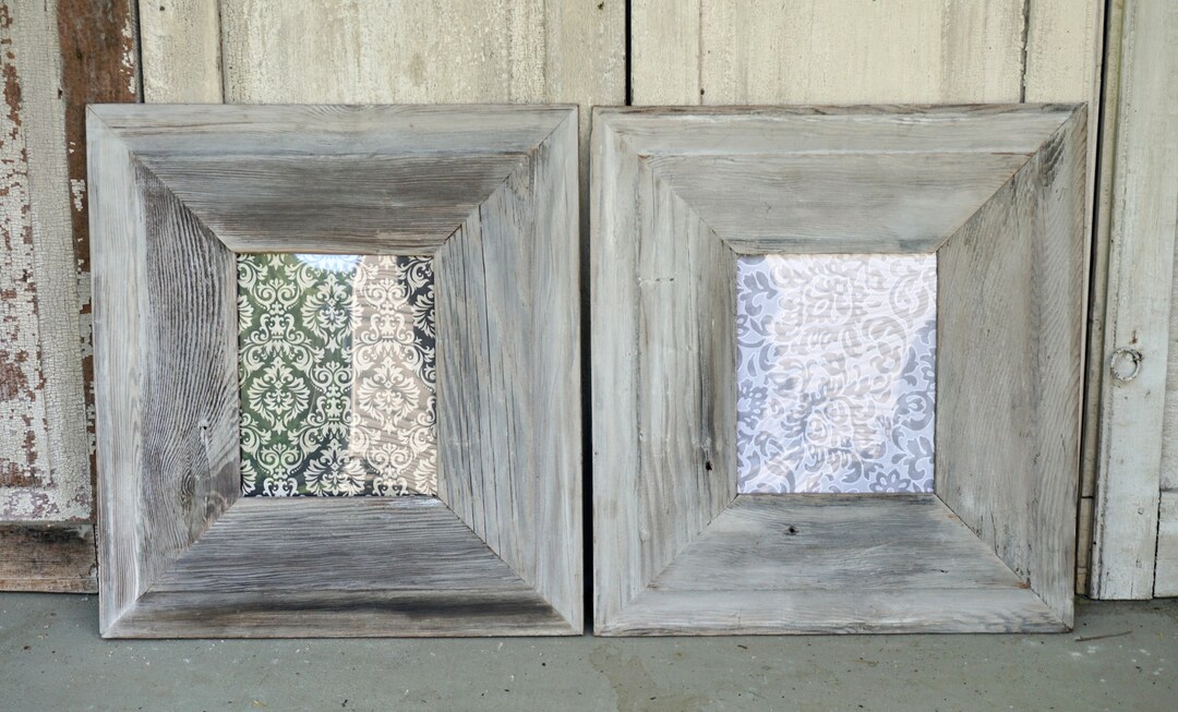 2 Rustic Gray Frames for 8 X 10 Prints, Gray-weathered Farmhouse Style ...
