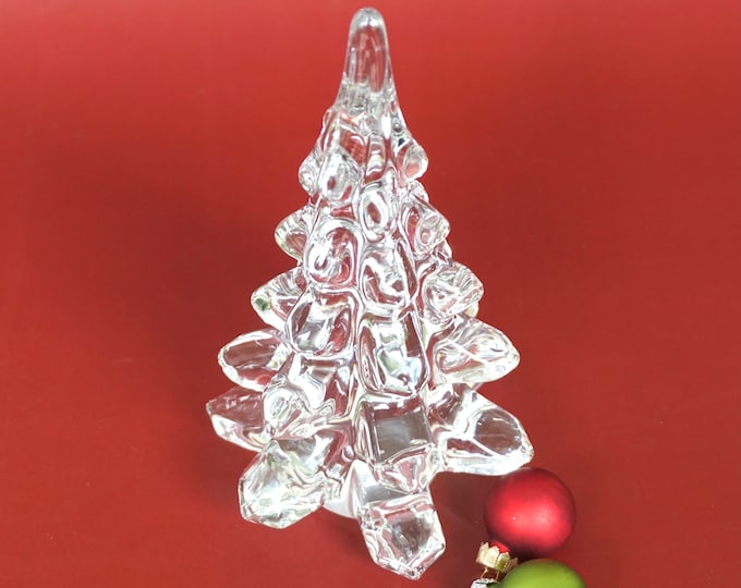 Beautiful 6.5" Tall Crystal Christmas Tree, Clear Crystal Christmas Fir ...