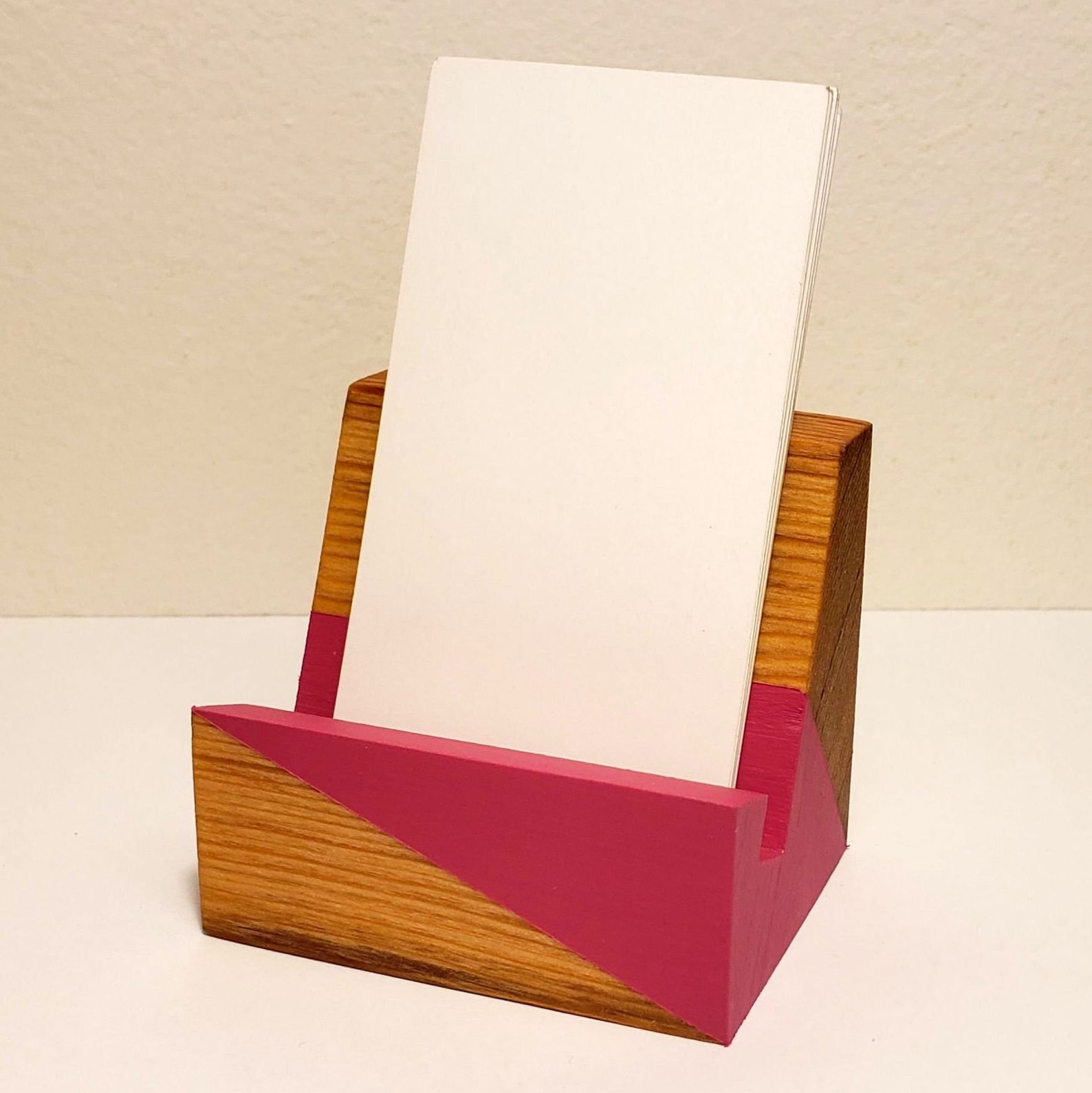 Reclaimed Wood Vertical Business Card Holder - Etsy