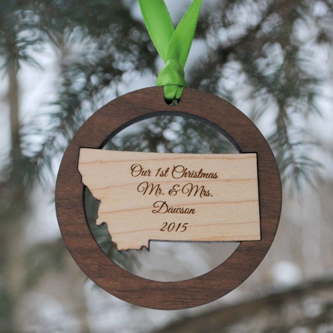 Personalized State Christmas Ornament ANY STATE COUNTRY or | Etsy