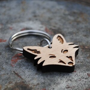 Wooden Fox Keychain Woodland Animal Series - Etsy