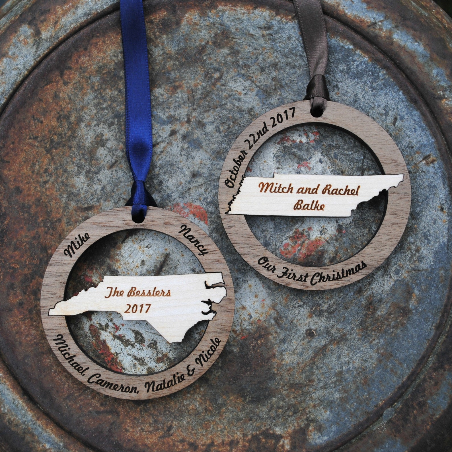 Personalized State Christmas Ornament ANY STATE COUNTRY or | Etsy