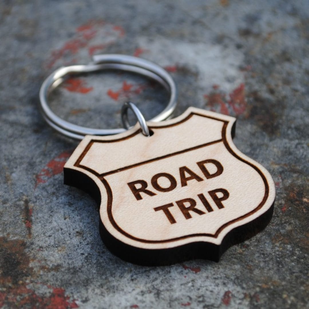 Road Trip Wooden KEYCHAIN - Etsy