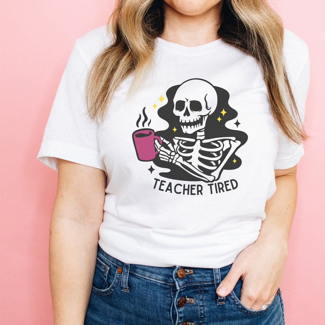 Tired Teacher Shirt | Funny Teacher Shirt | Battery Life of a Teacher ...