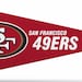 San Francisco 49ers NFL Felt Mini Pennants, 4" X 9" - Licensed by Rico ...