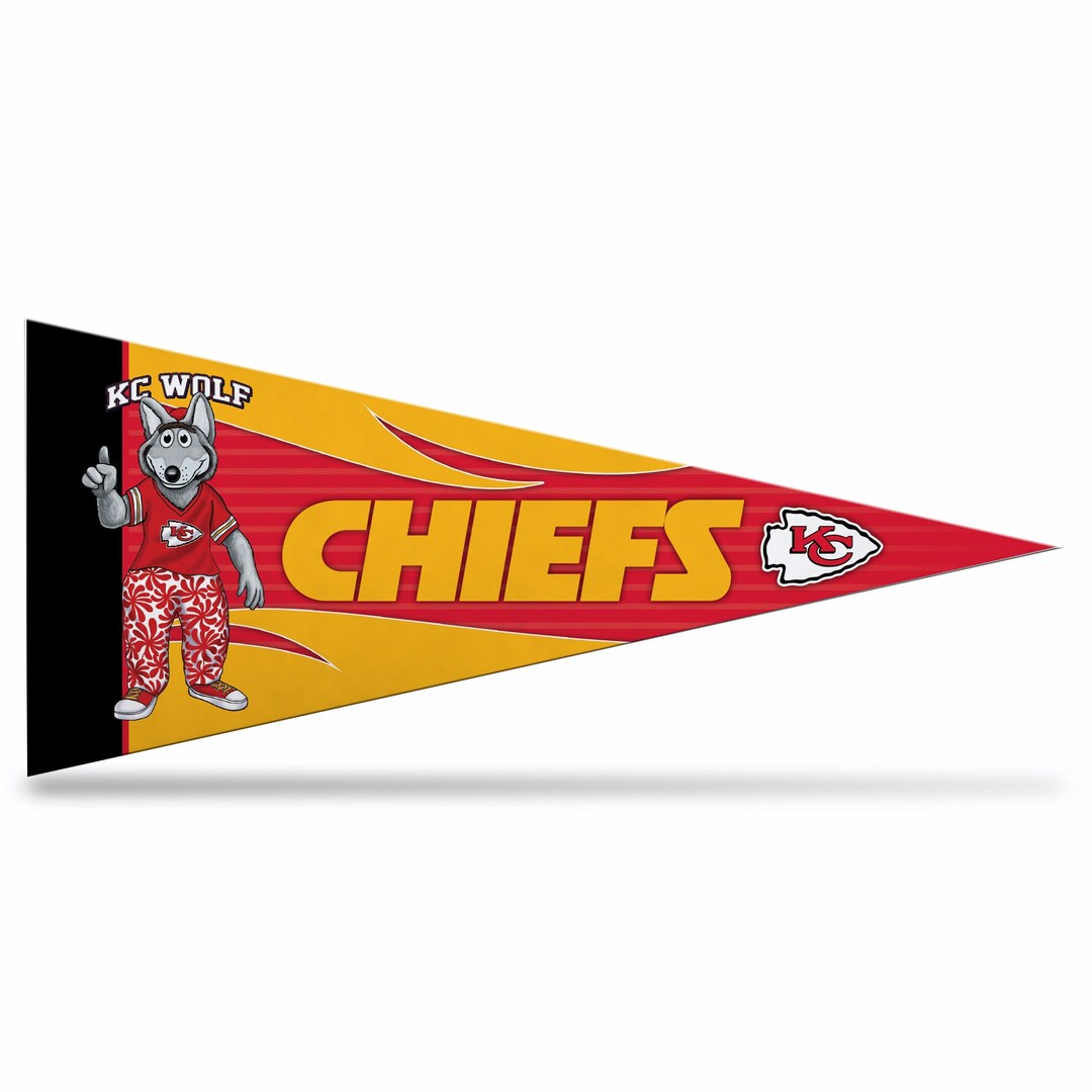 Kansas City Chiefs Retro NFL Felt Mini Pennants, 4" X 9" Licensed by ...