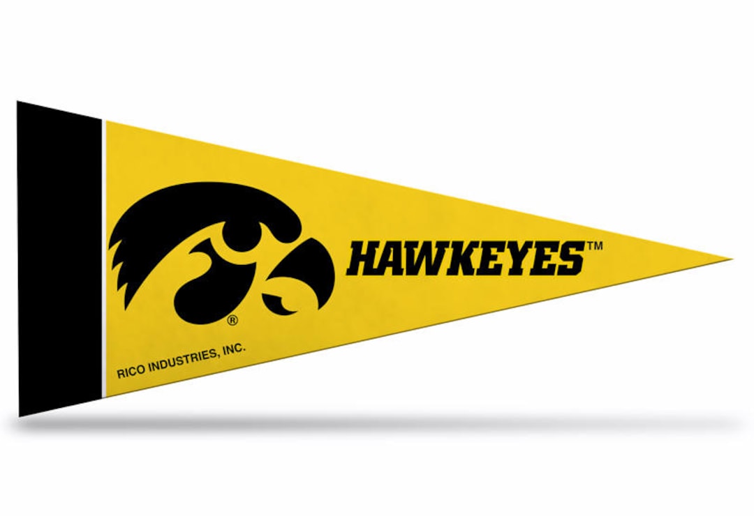 Iowa Hawkeyes NCAA Mini Pennants, 4" X 9" - Etsy