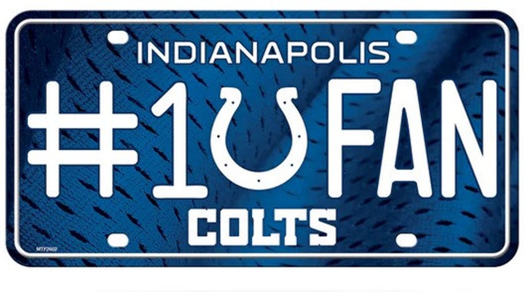Indianapolis Colts NFL #1 Fan Metal License Plate/ Auto Tag - Etsy