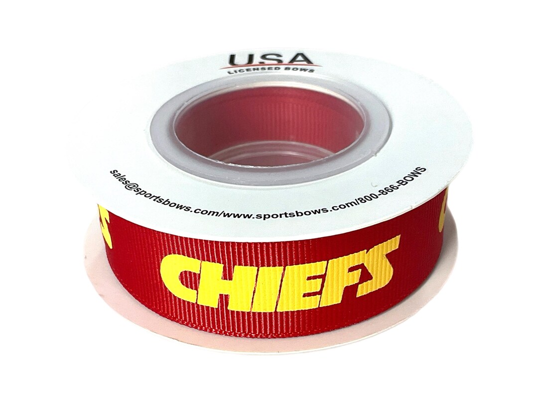 7/8" NFL Kansas City Chiefs Ribbon, 30-foot Satin Spool (10 Yards ...