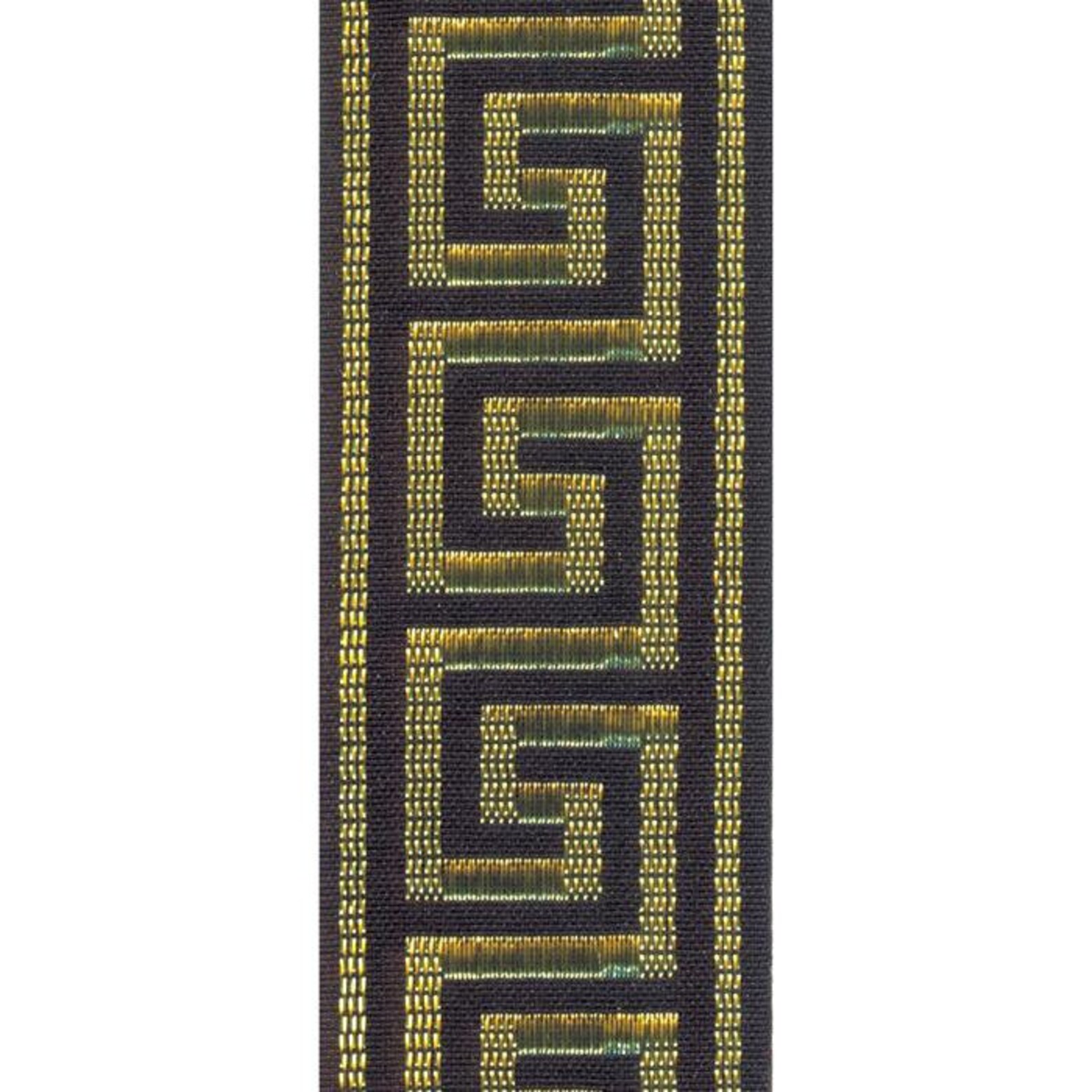 7/8 Black / Gold Greek Key Ribbon | Etsy
