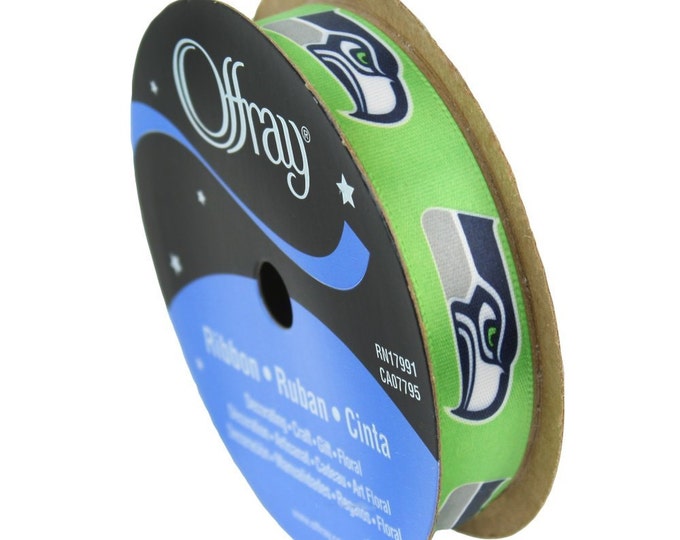 NFL Seattle Seahawks Ribbon, 5/8, 9 Feet , Licensed by Offray - Etsy