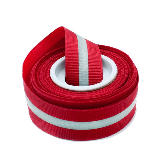 7/8 Red Reflective Glo Grosgrain Ribbon 1/4 3M - Etsy