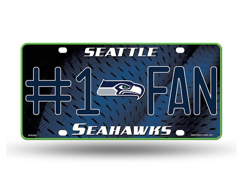Seattle Seahawks NFL 1 Fan Metal License Plate Licensed by - Etsy