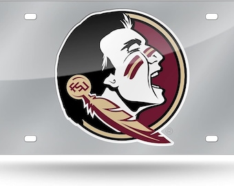 Florida State Seminoles, FSU License Plate Inlaid Mirrored Car Tag ...