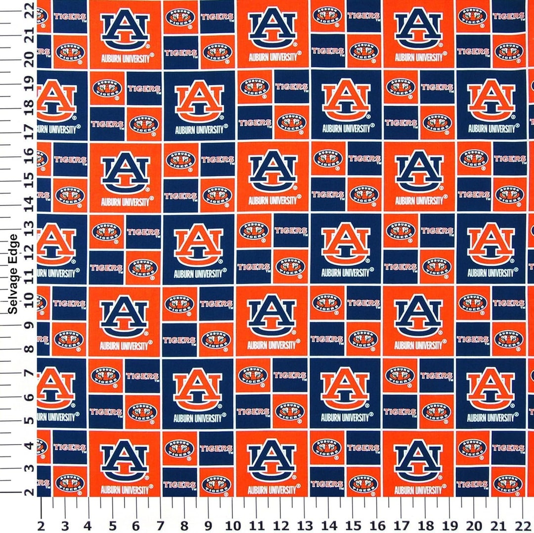 Auburn 100% Cut Cotton Fabric - Approximately 42" X 9" - Officially ...
