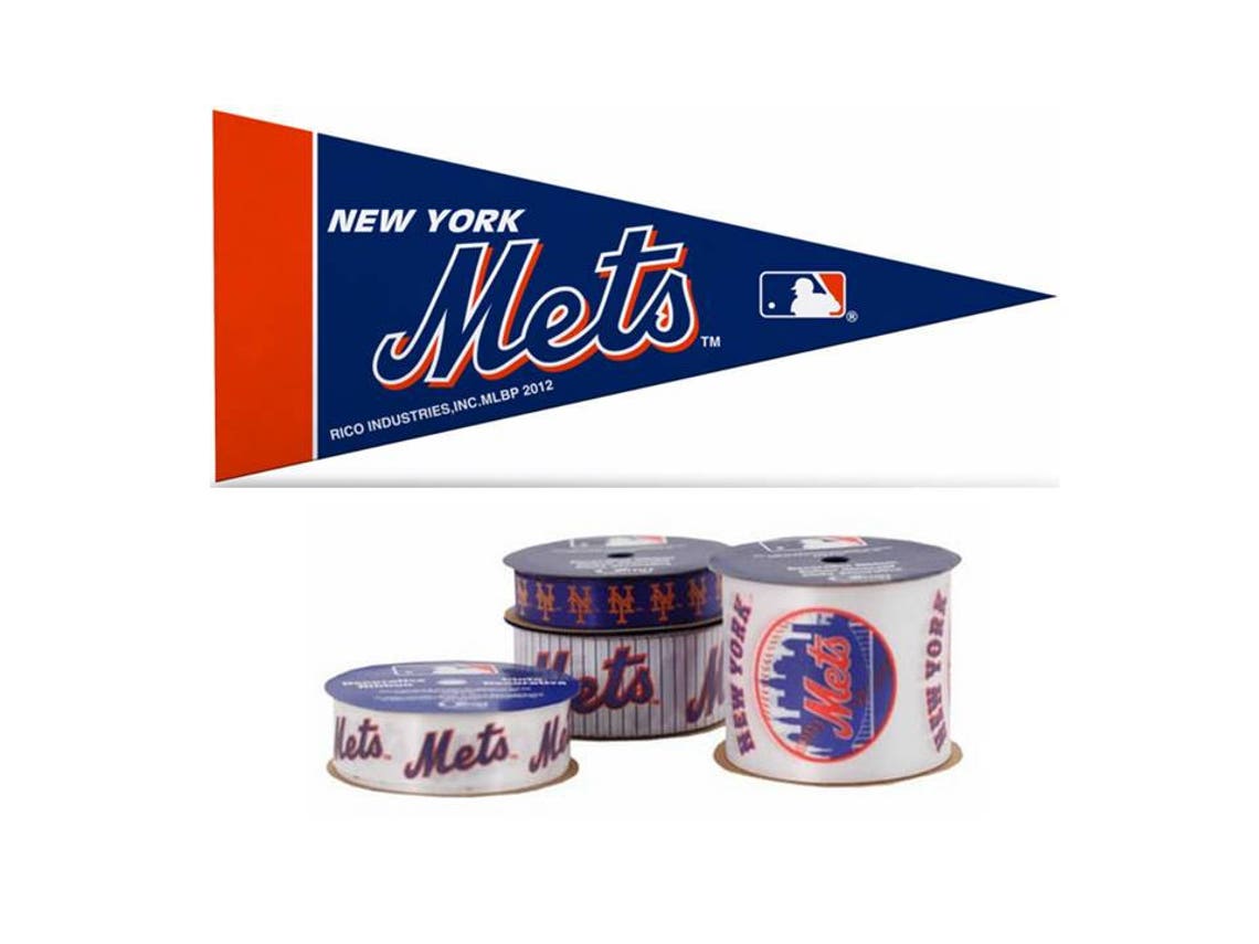 New York Mets MLB 4-pack of Ribbon & Mini Pennant Licensed - Etsy