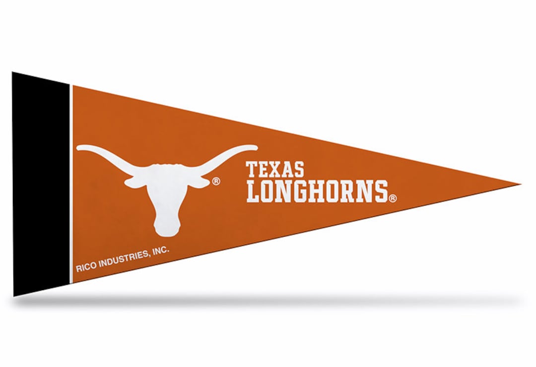Texas Longhorns NCAA Licensed Mini Pennants, 4" X 9", Licensed by Rico ...