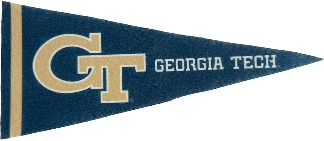 Georgia Tech Yellow Jackets Felt Mini Pennants, 4" X 9", Licensed by ...
